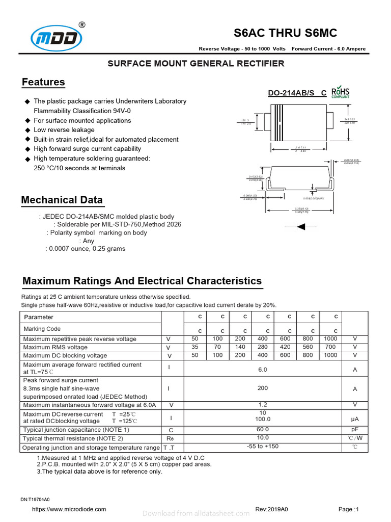 Data Sheet | PDF | Rectifier | Electrical Engineering