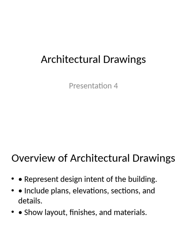 Presentation 4 Architectural Drawings | PDF