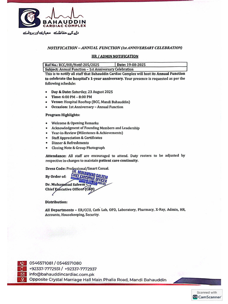 Annual Function Notif 205 25 | PDF