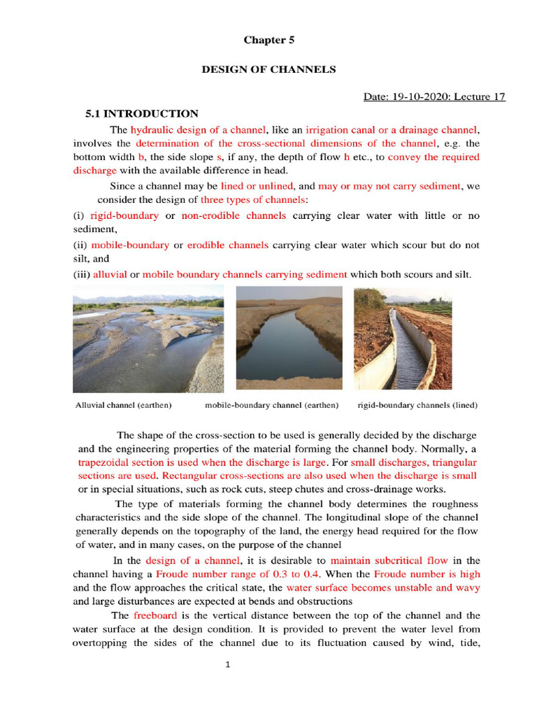 Design of Channels CHP 05-15-01.22 | PDF
