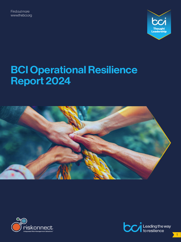 BCI Operational Resilience Report 2024 | PDF | Regulatory Compliance ...