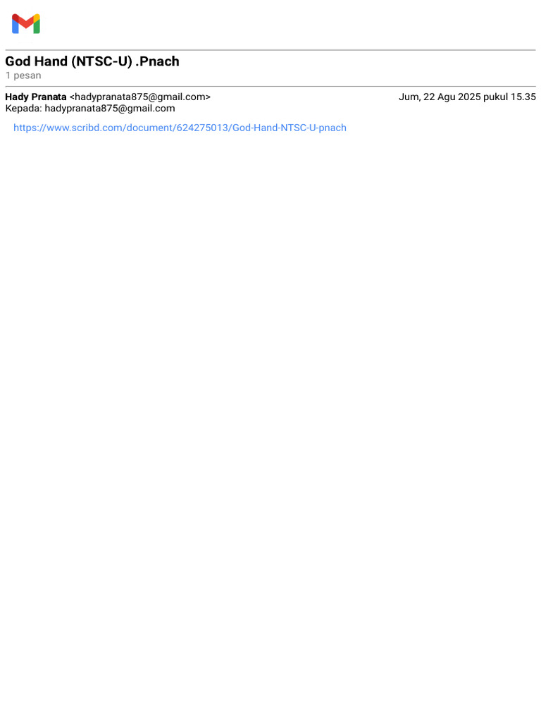 Gmail - God Hand (NTSC-U) .Pnach | PDF