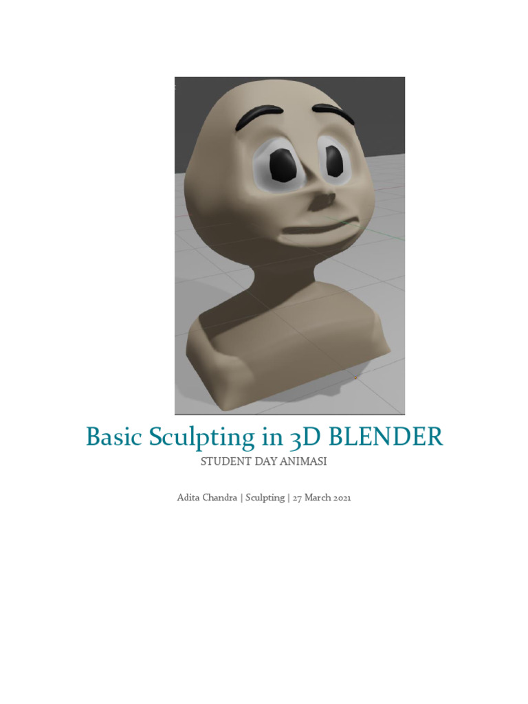 Basic Sculpting in 3D BLENDER | PDF