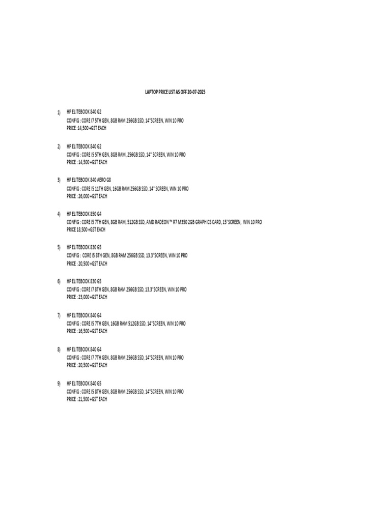 Lenovo Laptop Price List 2025 | PDF | Portable Computers | Computer ...