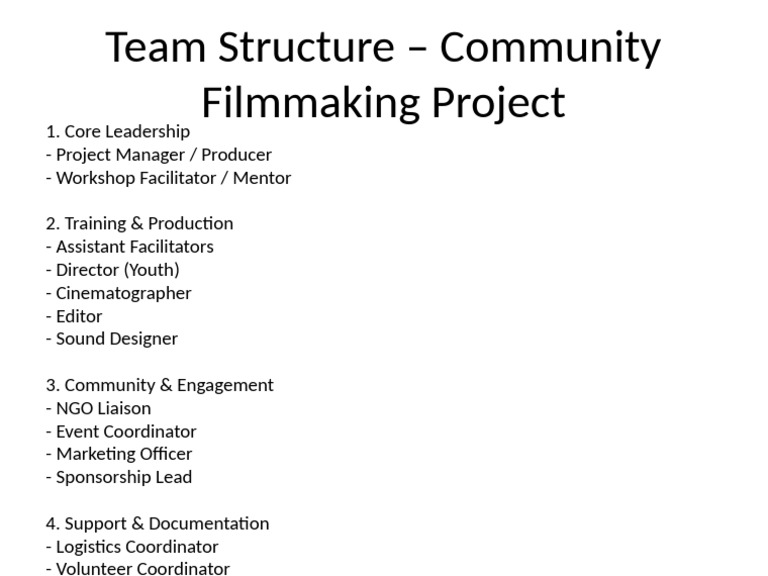 Minimalist Team Structure Slide | PDF