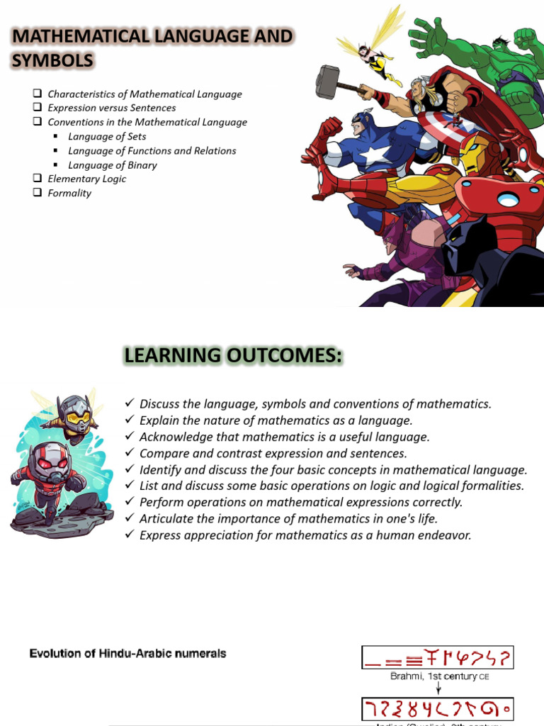 Mathematical Language and Symbols Overview | PDF | Mathematics | Logic