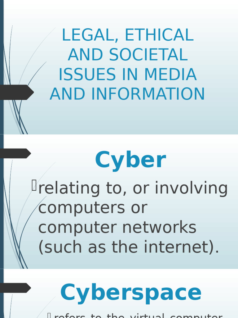 Legal Ethical and Societal Issues in Media 2 | PDF | Cybercrime ...