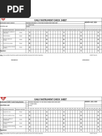 Daily Instrument Check Sheet Template | PDF | Calibration | Business ...