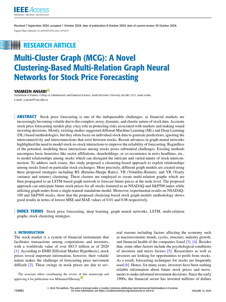 50.Multi-Cluster Graph - MCG - A Novel Clustering-Based Multi-Relation Graph Neural Networks For ...