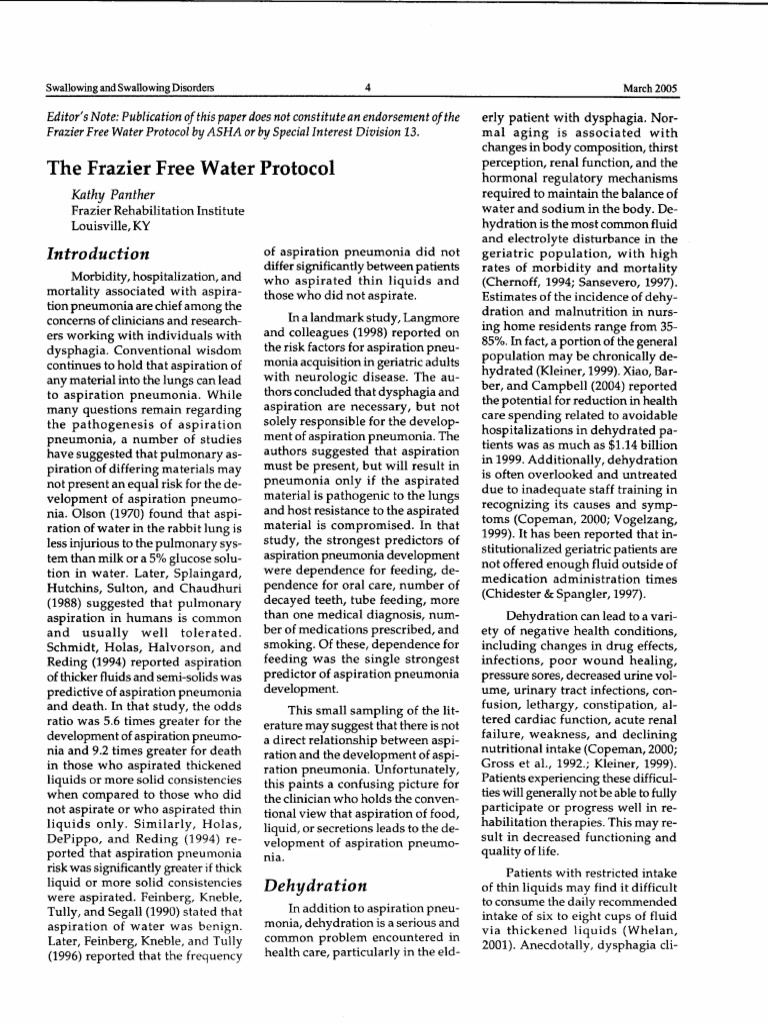 Frazier Protocol | PDF