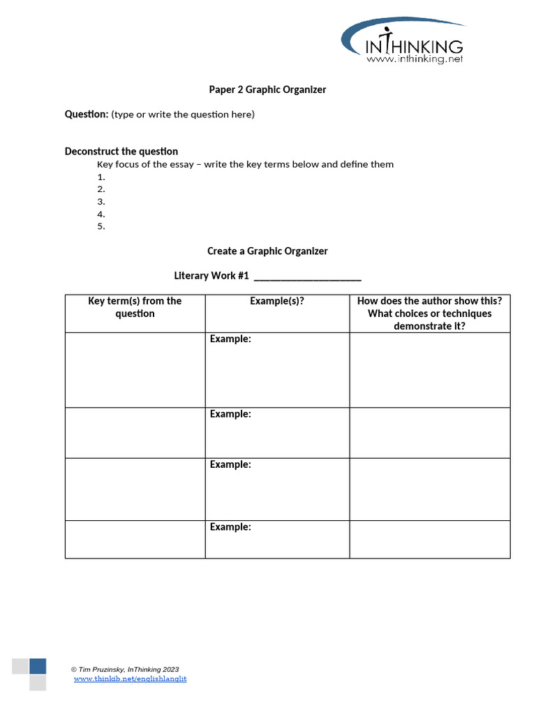 Generic Paper 2 Graphic Organizer | PDF
