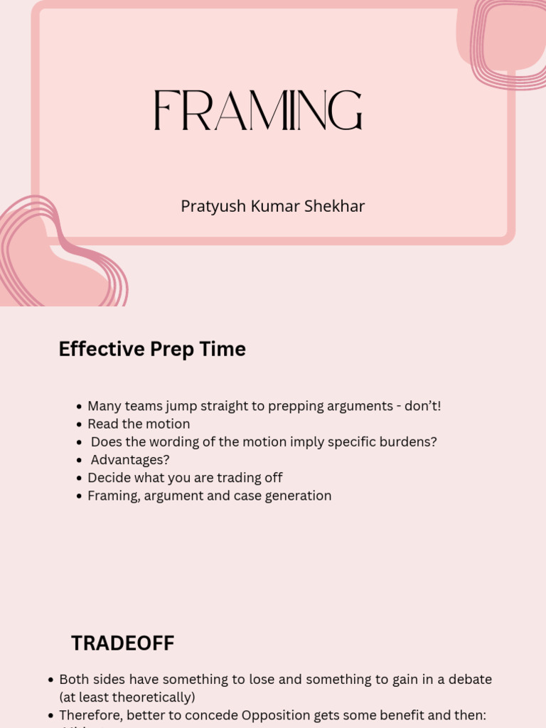 Mastering Debate Framing Techniques | PDF