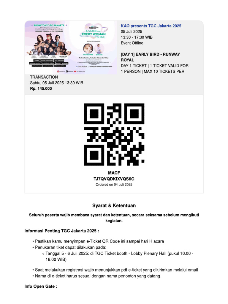 Richard - Day 1 (6 Tickets) | PDF