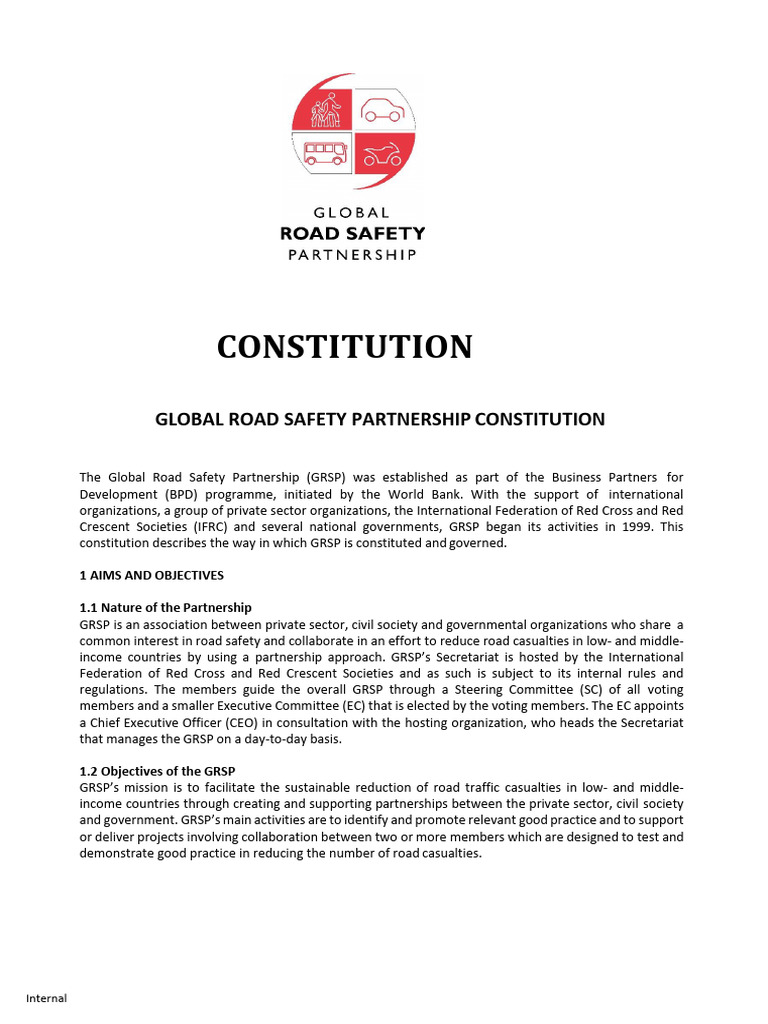GRSP Constitution Approved 17june25 | PDF | International Federation Of ...