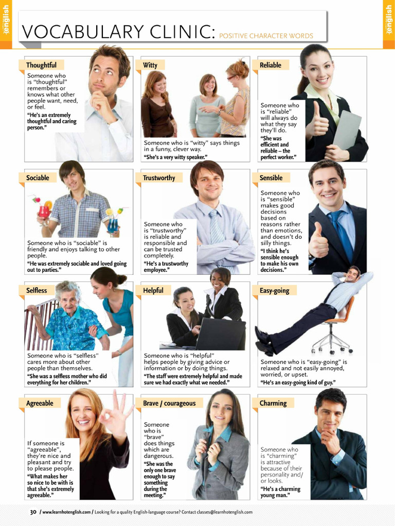 Positive Character Words | PDF