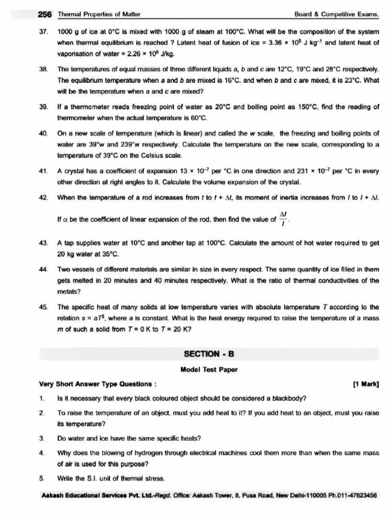 Thermal Properties of Matter-2 ErS | PDF