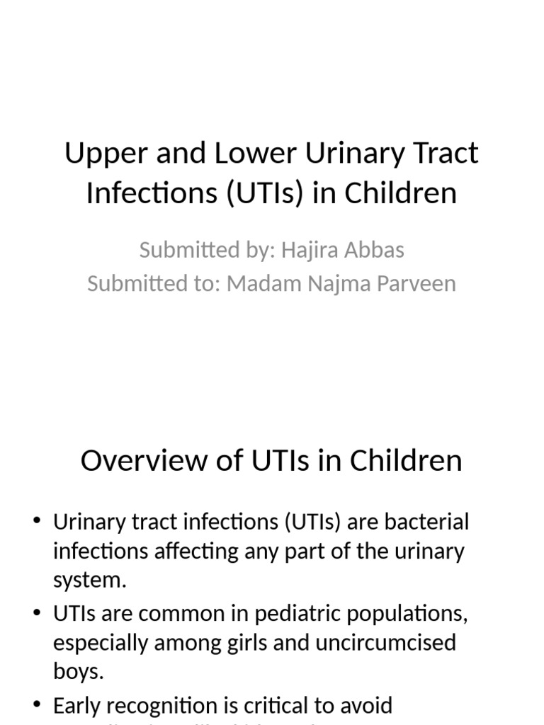 Final UTI Presentation Hajira Abbas | PDF | Urinary Tract Infection ...