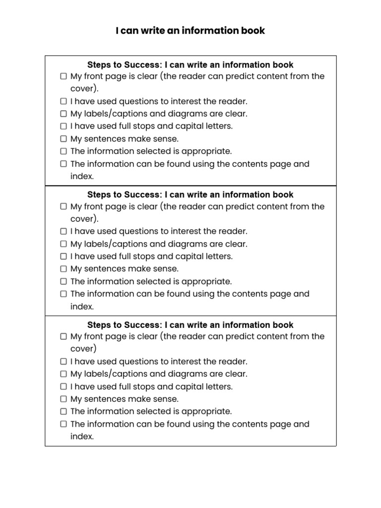 I Can Write An Information Book - FP | PDF