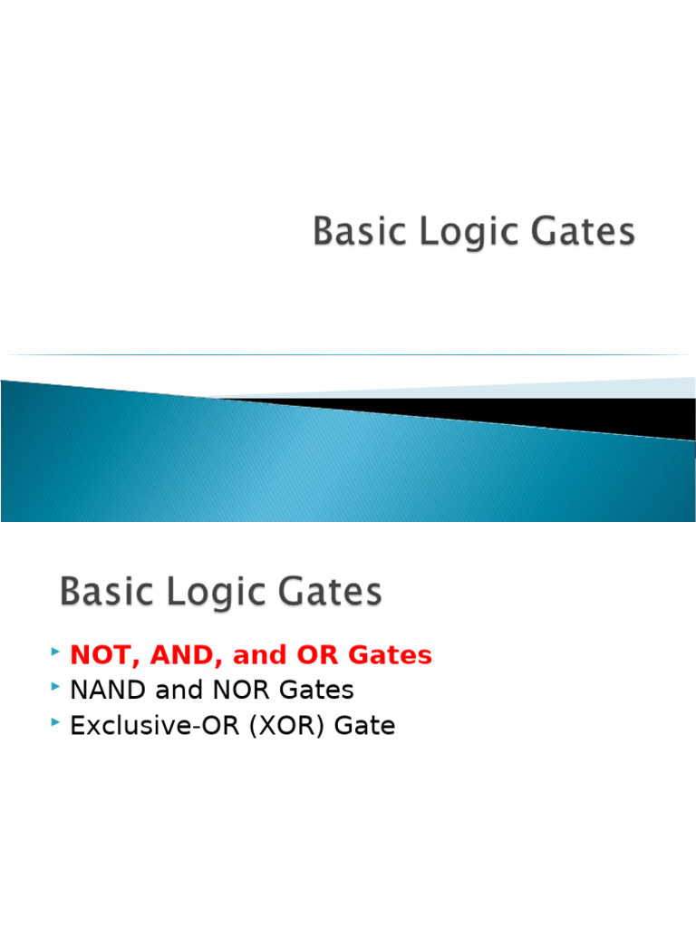 Basic Logic Gates and Multiplexer | PDF