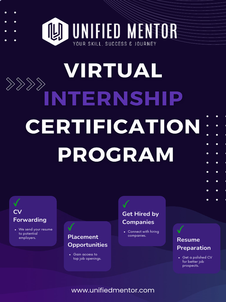 Unified Mentor Internship Program Overview | PDF | Internship | Job Hunting