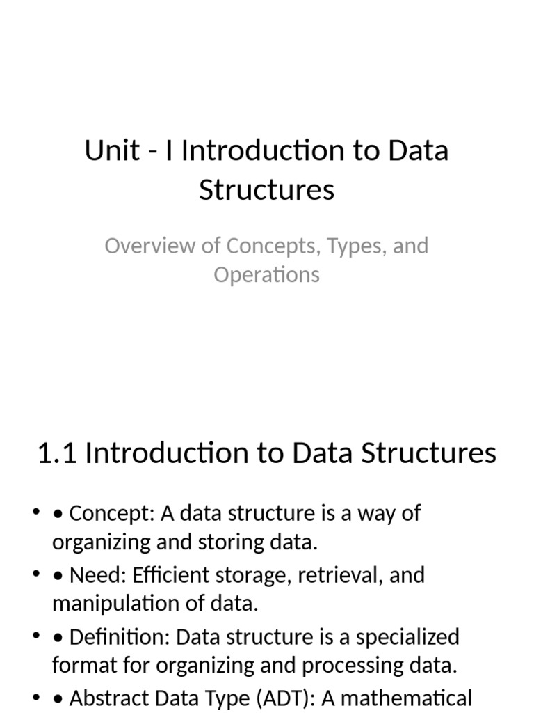 Introduction To Data Structures | PDF
