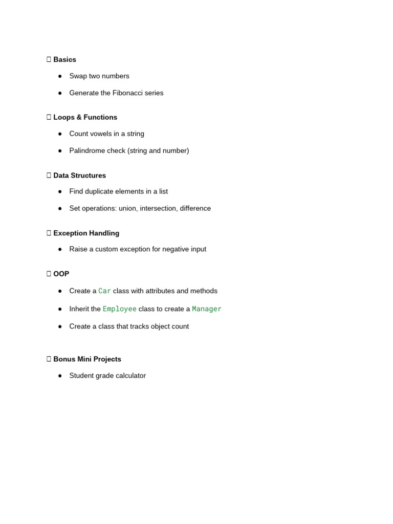 Python Exercises With Answers | PDF