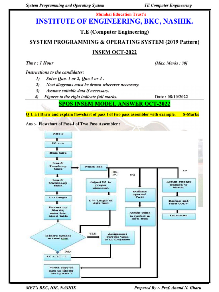 Spos Insem Model Answer Oct 2022 | PDF