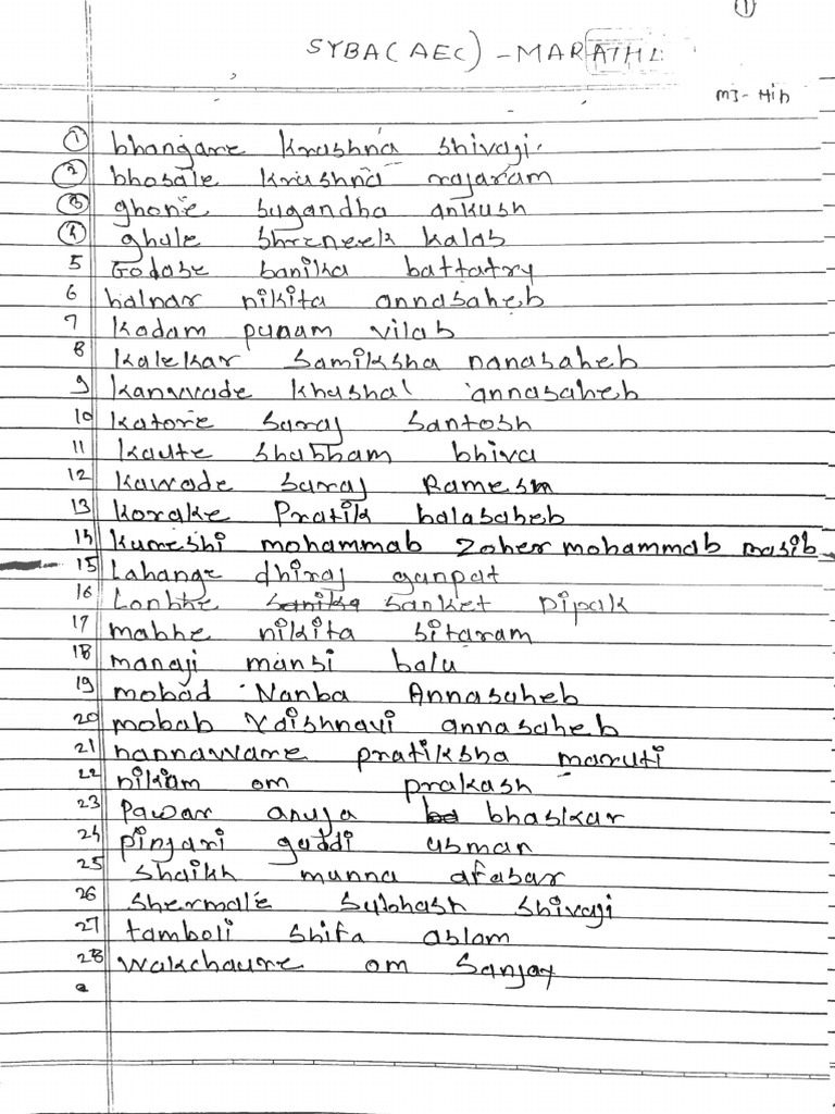 Syba Marathi Aec | PDF
