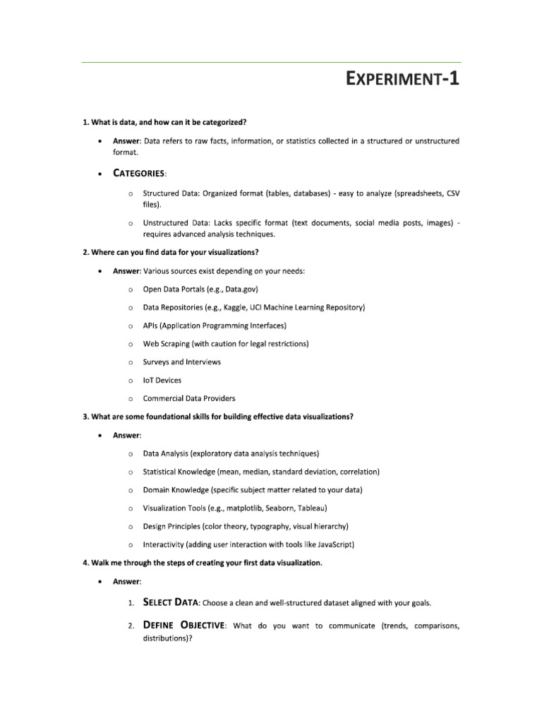 Data Visualization Viva Questions | PDF