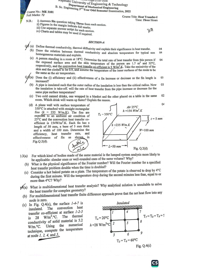 Heat Transfer Q | PDF