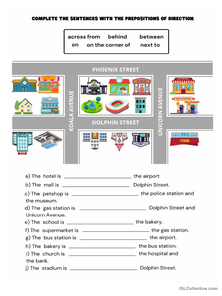 Prepositions of Directions | PDF