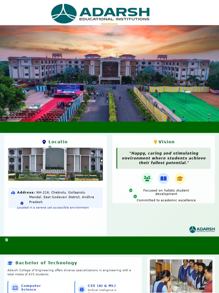 Adarsh College of Engineering - Brief Profile & Placement Overview ...