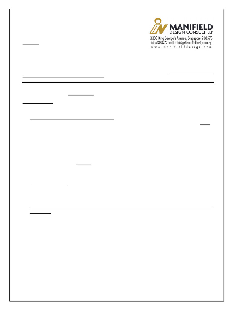Quotation for 42H Penjuru Road Project | PDF