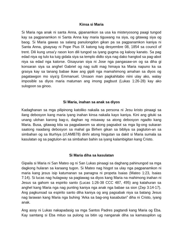 Si Maria | PDF