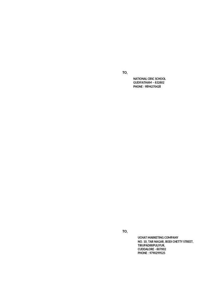 Professional Courier Address Format | PDF