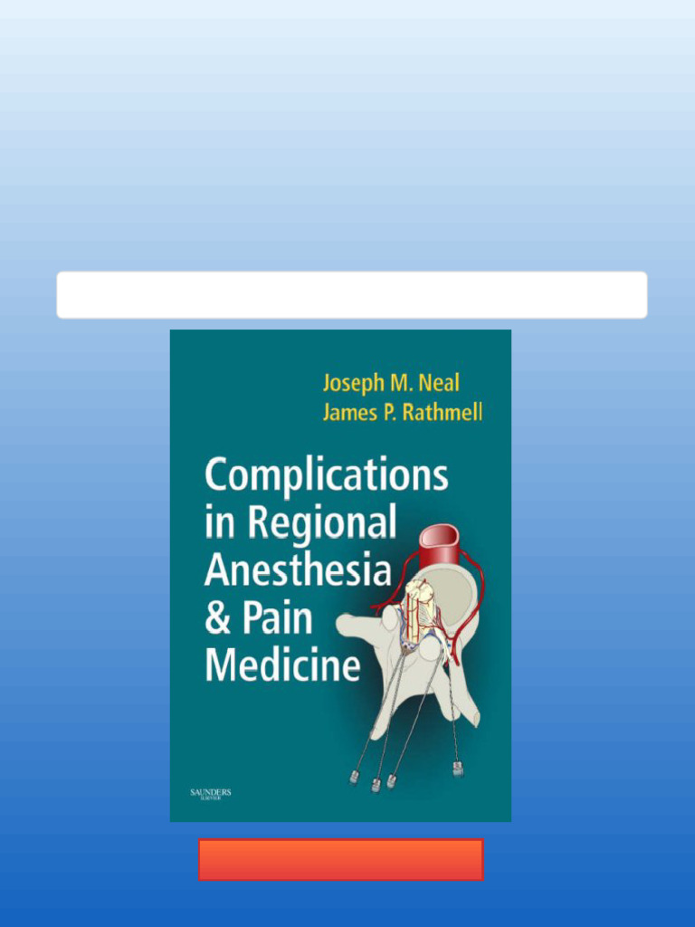 Complications in Regional Anesthesia and Pain Medicine 1st Edition ...