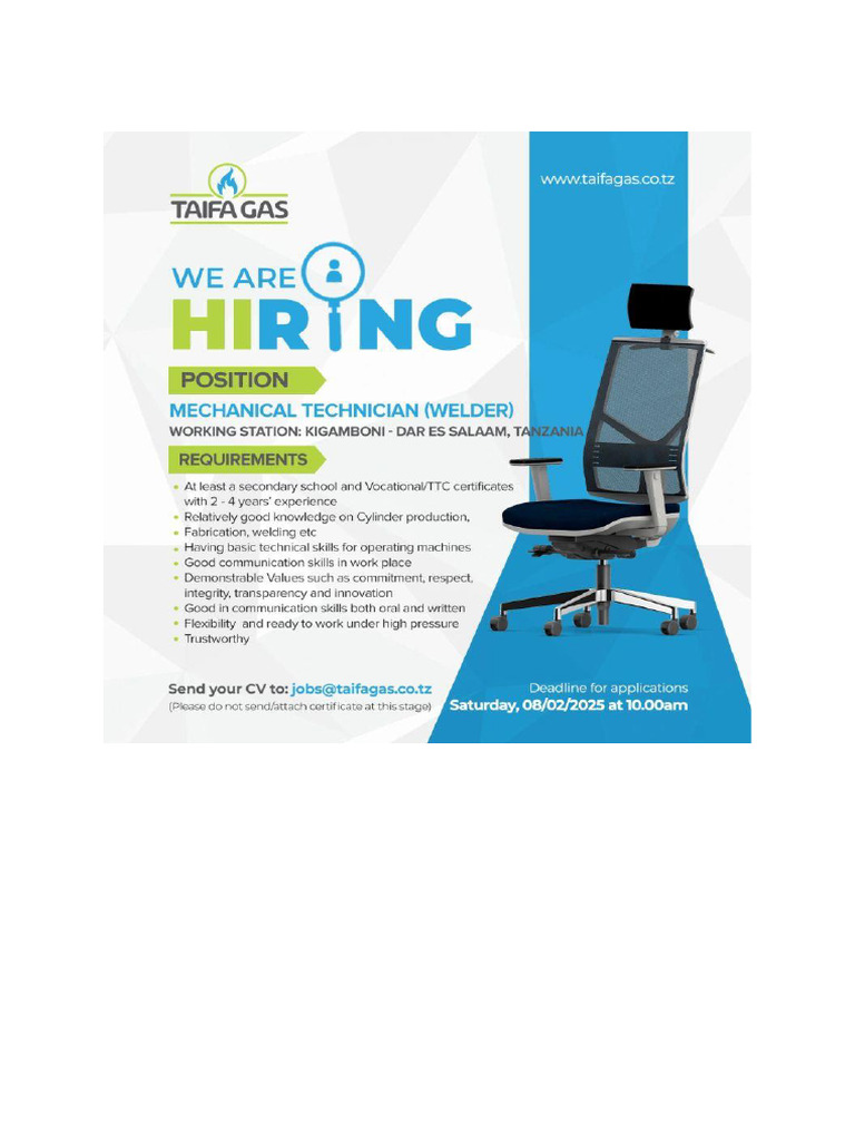 Taifa Gas Jobs | PDF