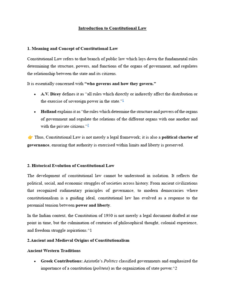 Introduction to Constitutional Law Basics | PDF | Constitution ...