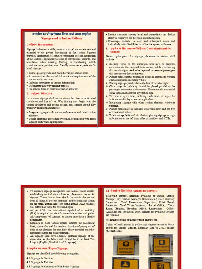 Indian Railway Signage Standards | PDF | Stairs