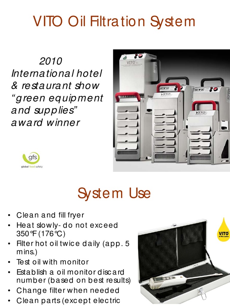 VITO Oil Filtration System Guide | PDF