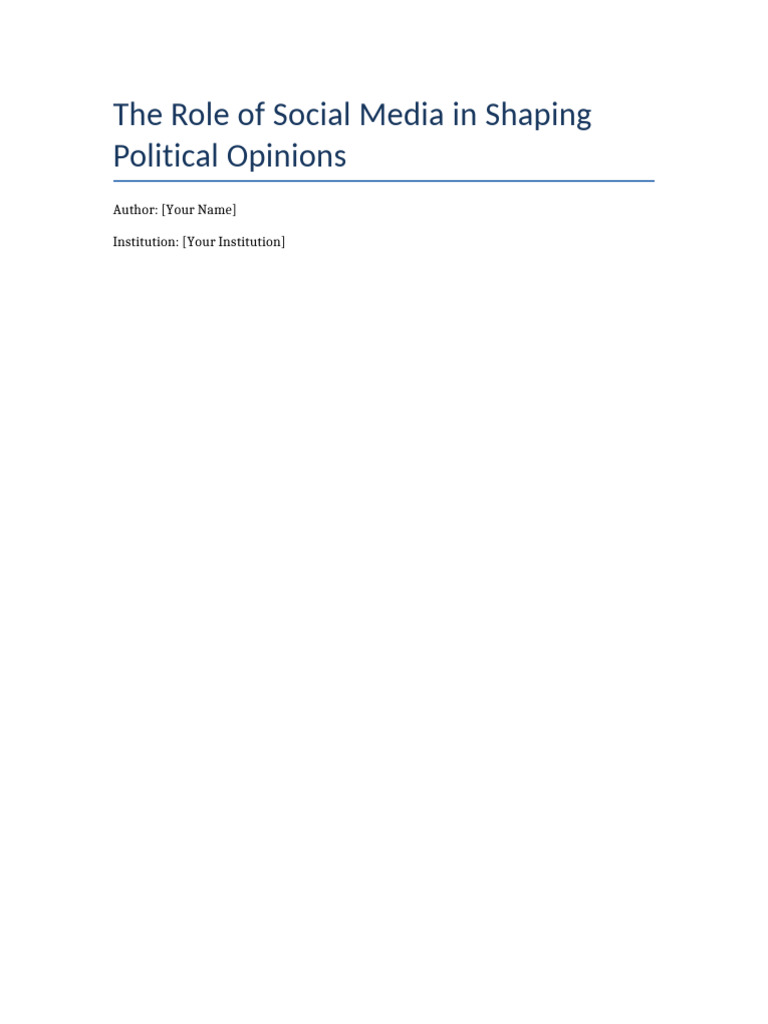 Social Media Politics | PDF
