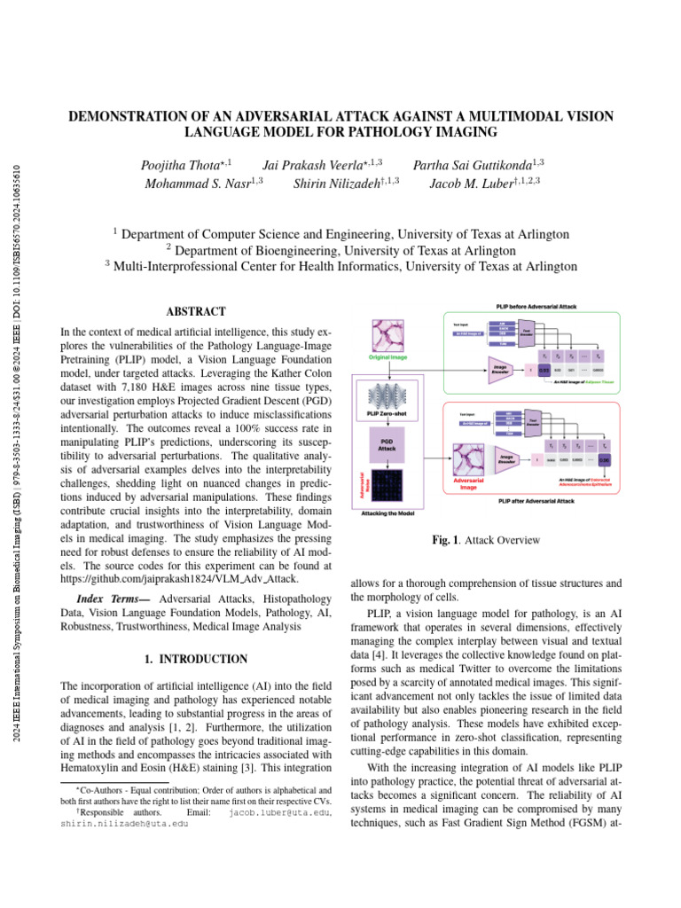 Demonstration of An Adversarial Attack Against A Multimodal Vision ...