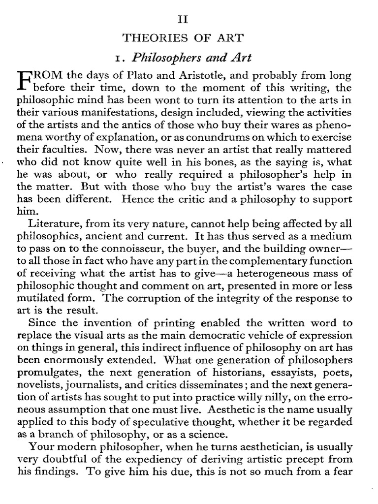 Theories of Art | PDF