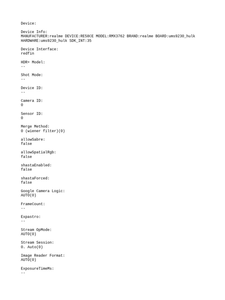 Realme RMX3762 Device Specifications | PDF
