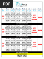 Timetable 25-26 | PDF
