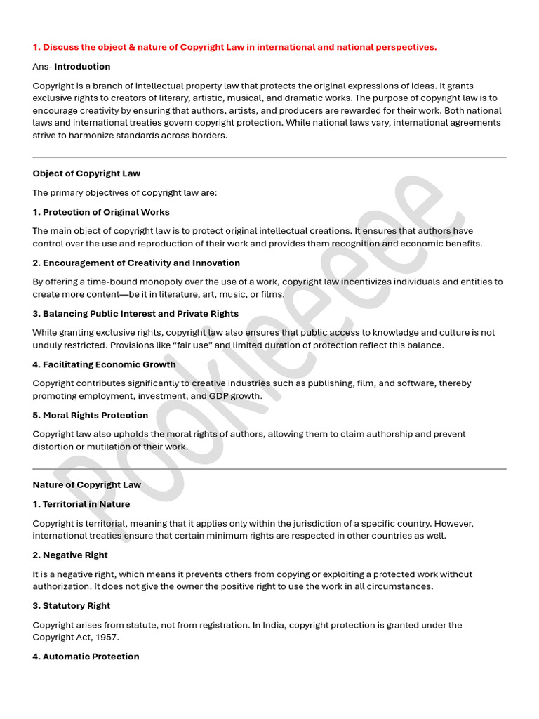 Copyright Act 2023 Overview and Impact | PDF | Copyright | Copyright ...
