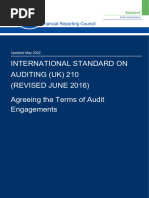 Isa 210 | PDF | Financial Audit | Financial Statement