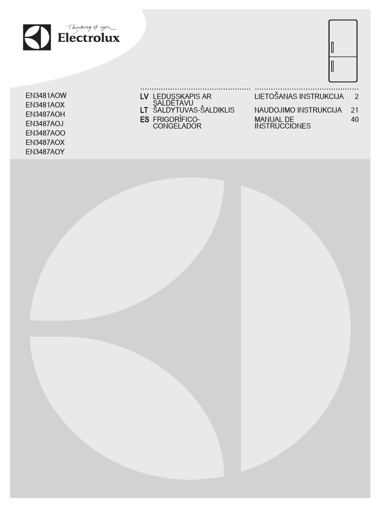Electrolux EN3481AOX Fridge-Freezer | PDF