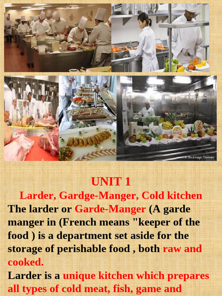 Larder Chef Duties and Equipment Overview | PDF | Hors D'oeuvre ...