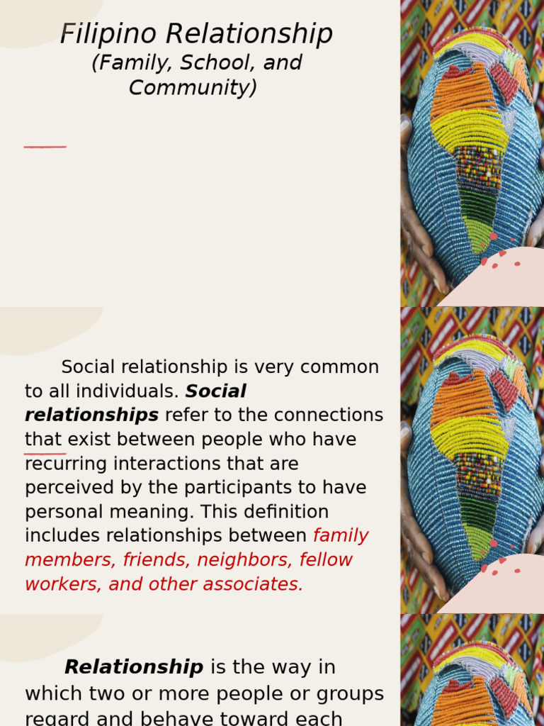 Filipino Relationships: Family and Community | PDF | Family | Learning